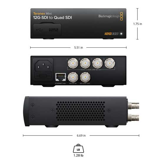 Blackmagic Teranex Mini - 12G-SDI to Quad SDI | Store CYN